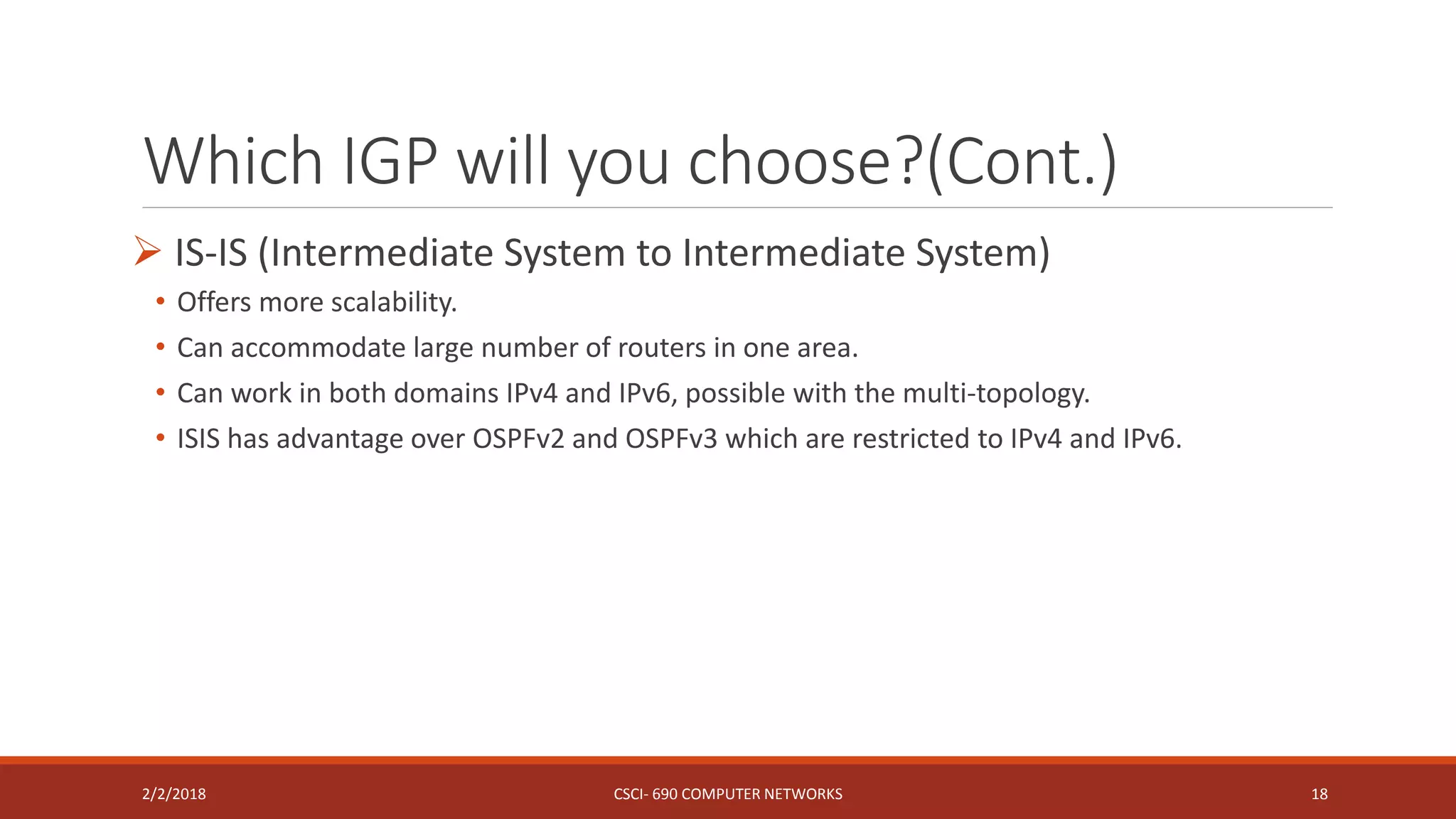 Comparing Ospf Vs Isis Pptx Computer Networking Computing