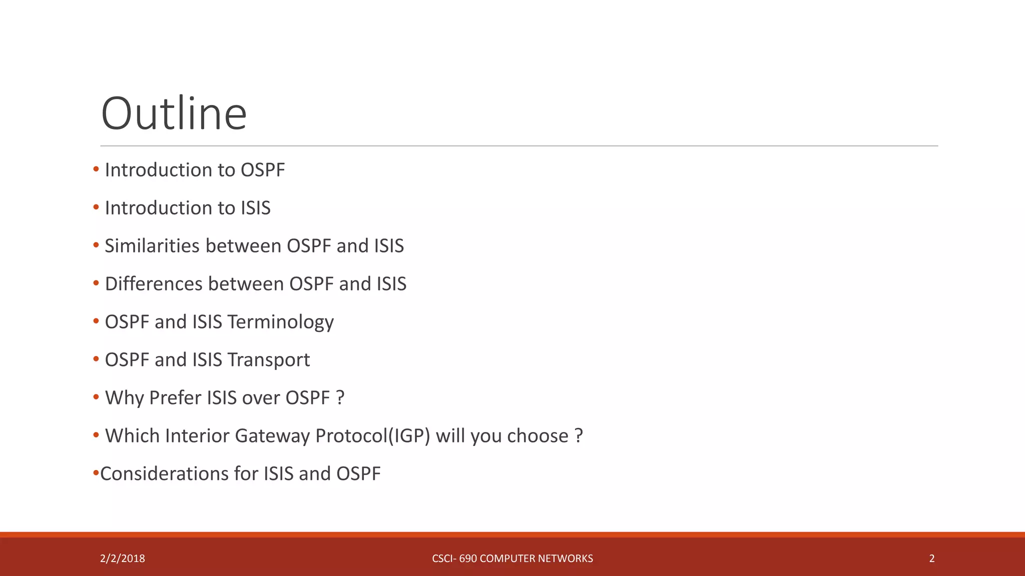 Comparing Ospf Vs Isis Pptx Computer Networking Computing