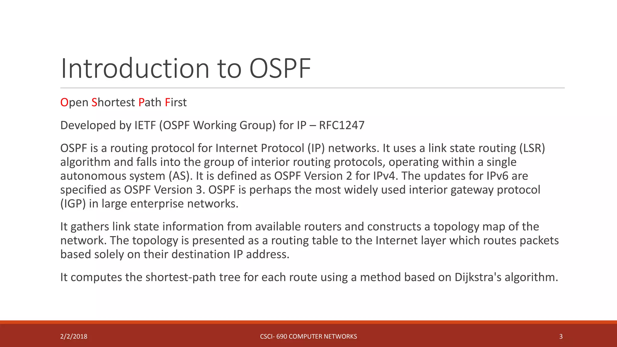 Comparing Ospf Vs Isis Pptx Computer Networking Computing