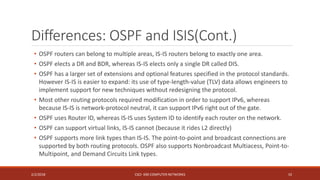 Comparing ospf vs isis | PPTX