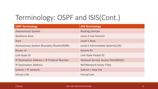 Comparing ospf vs isis | PPTX
