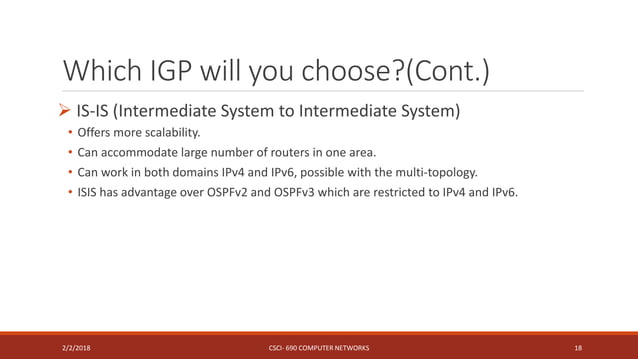 Comparing ospf vs isis | PPTX | Computer Networking | Computing