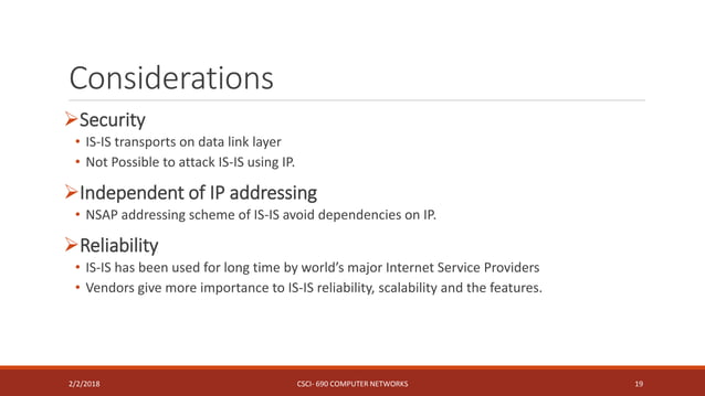Comparing Ospf Vs Isis Pptx Computer Networking Computing