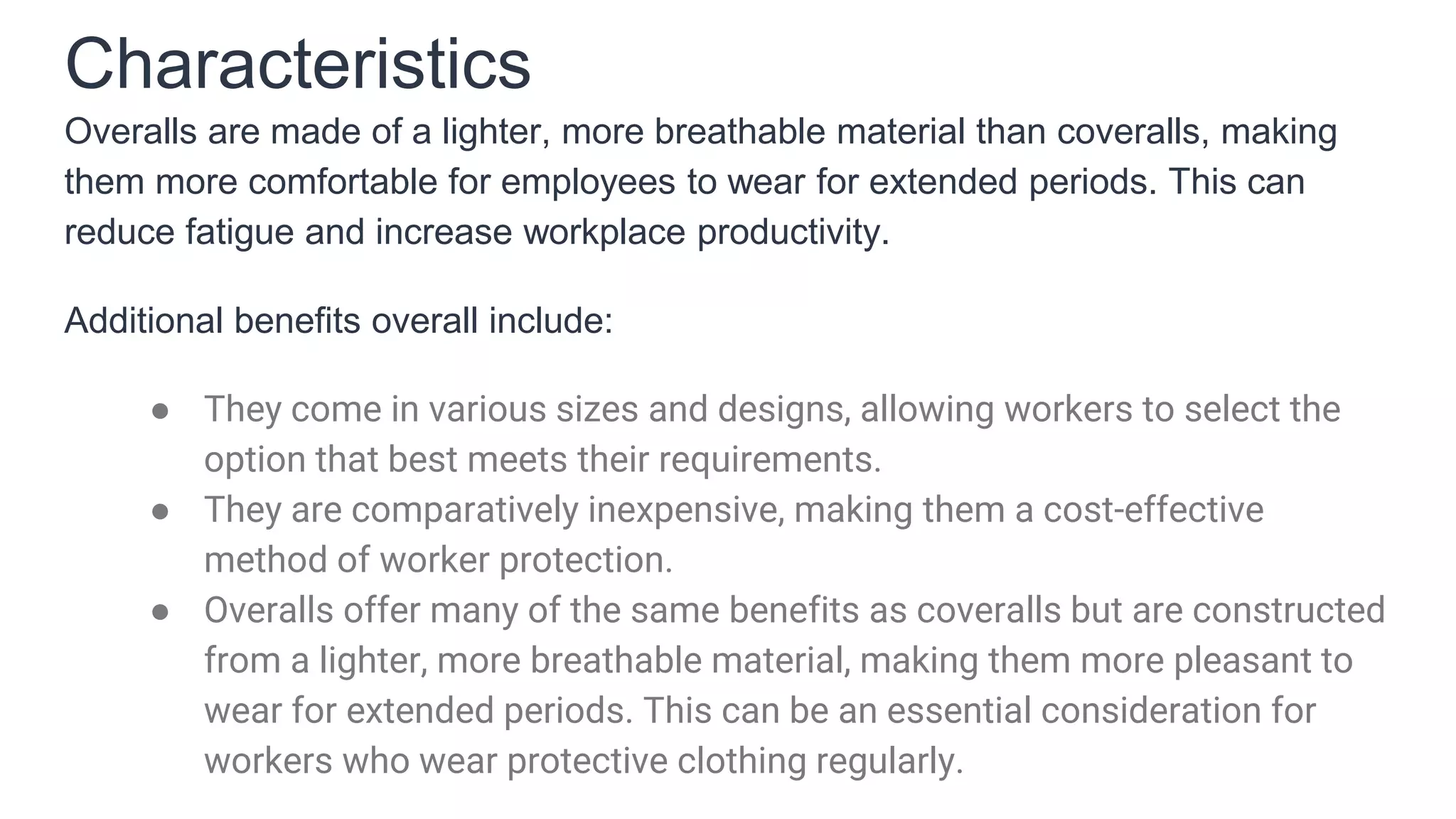 Comparing Overalls and Coveralls: Style, Function, and More | PPTX
