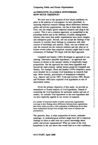 Comparing Public and Private Organizations-Empirical Research and teh ...
