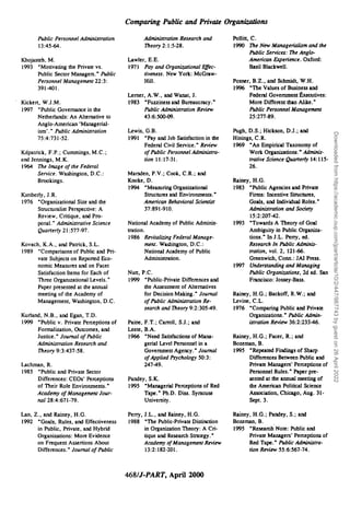 Comparing Public and Private Organizations-Empirical Research and teh ...