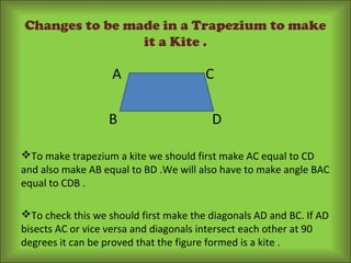 Comparing quadrilaterals to kite - viii e | PPT