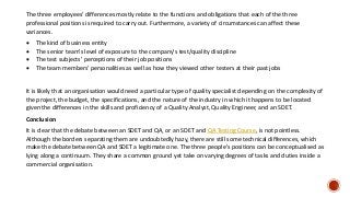 Comparing SDET and QA: Examining the Software Testing Domain | PPTX
