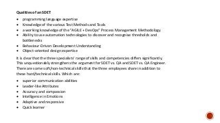 Comparing SDET and QA: Examining the Software Testing Domain | PPTX