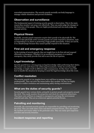 Comparing Security Guard Levels: Skills, Salaries, and Duties in 2025 | PDF
