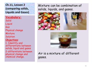 Comparing solids,liquids,and gases g3 | PPTX
