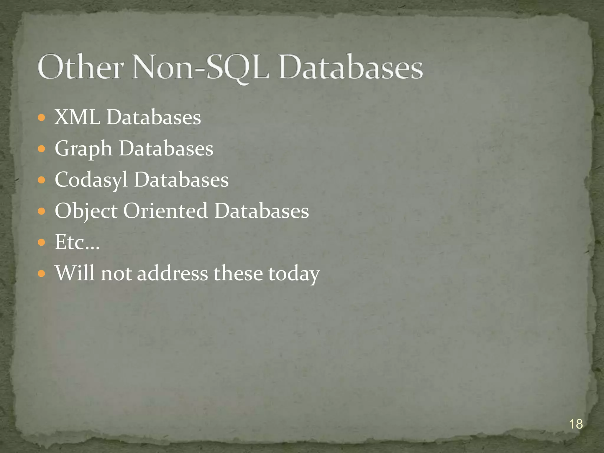 Comparing sql and nosql dbs | PPT