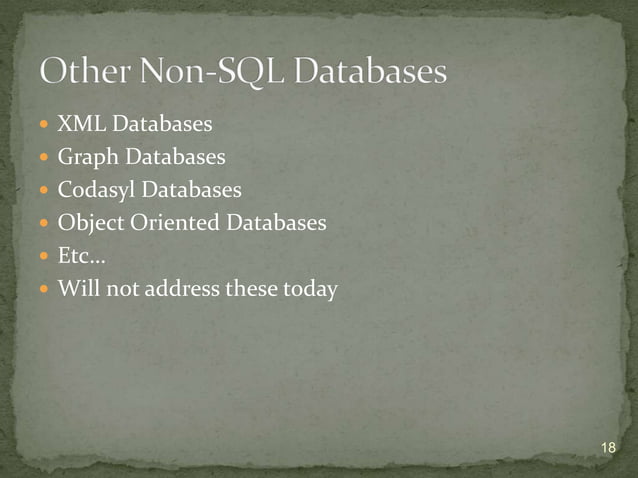 Comparing sql and nosql dbs | PPT