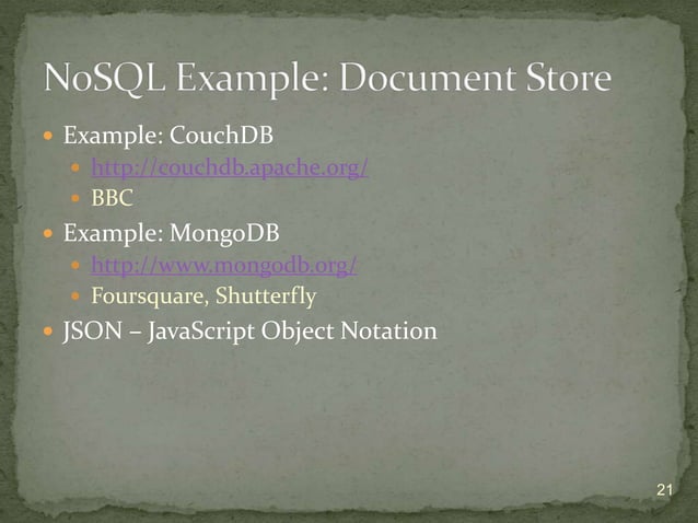 Comparing sql and nosql dbs | PPT