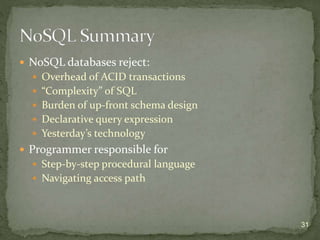Comparing sql and nosql dbs | PPT