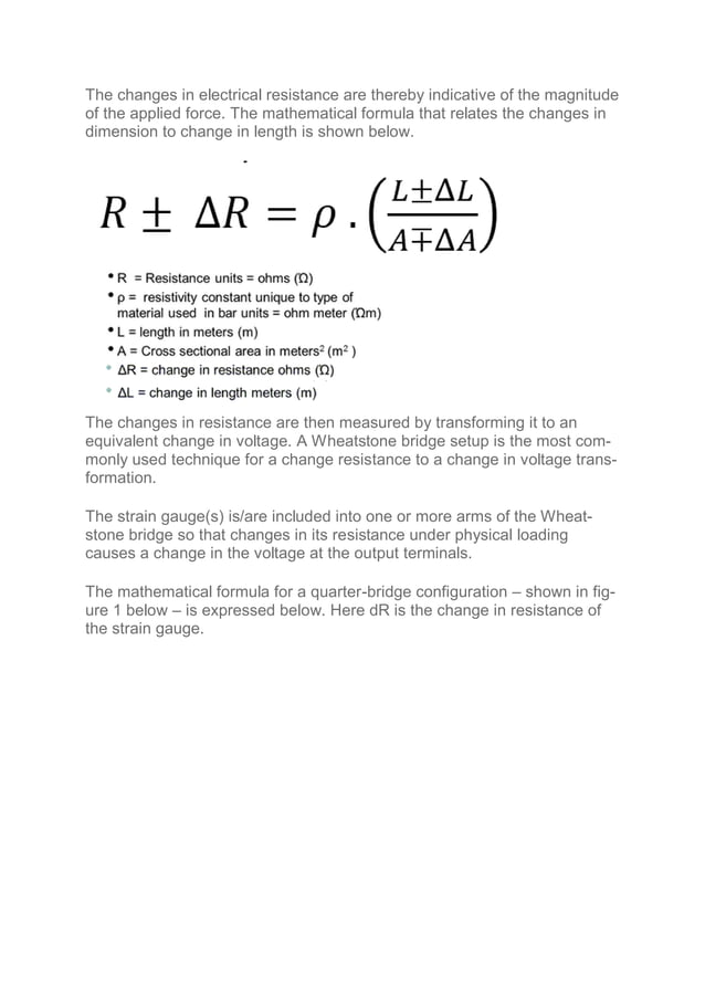 Comparing Strain gauges to Piezoelectric Sensors | PDF | Physics | Science