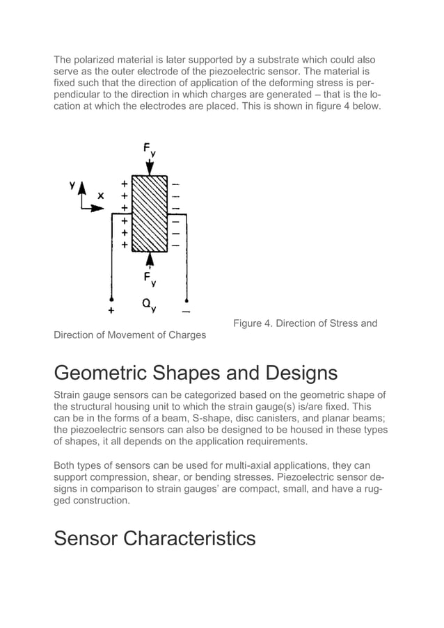 Comparing Strain gauges to Piezoelectric Sensors | PDF | Physics | Science