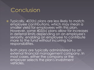 Comparing the 401k to the 403b | PPT