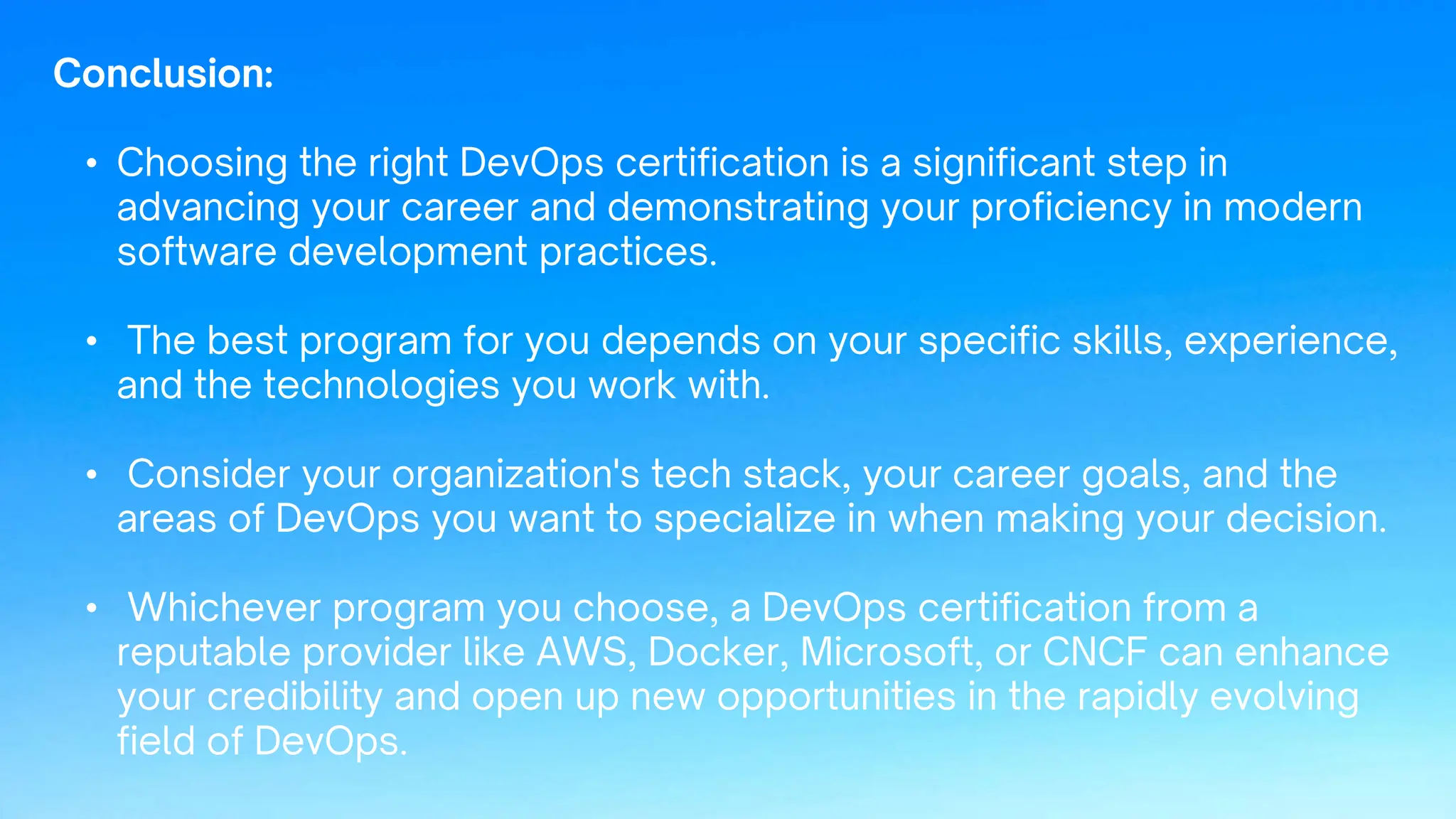 Comparing the Best DevOps Certification Programs Making the Right Choice.pptx | Computing ...
