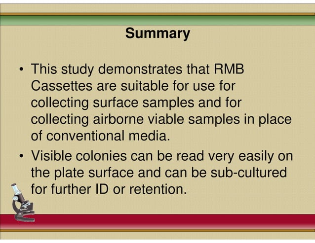 Comparing the Growth Direct™ Environmental Monitoring Cassette to ...