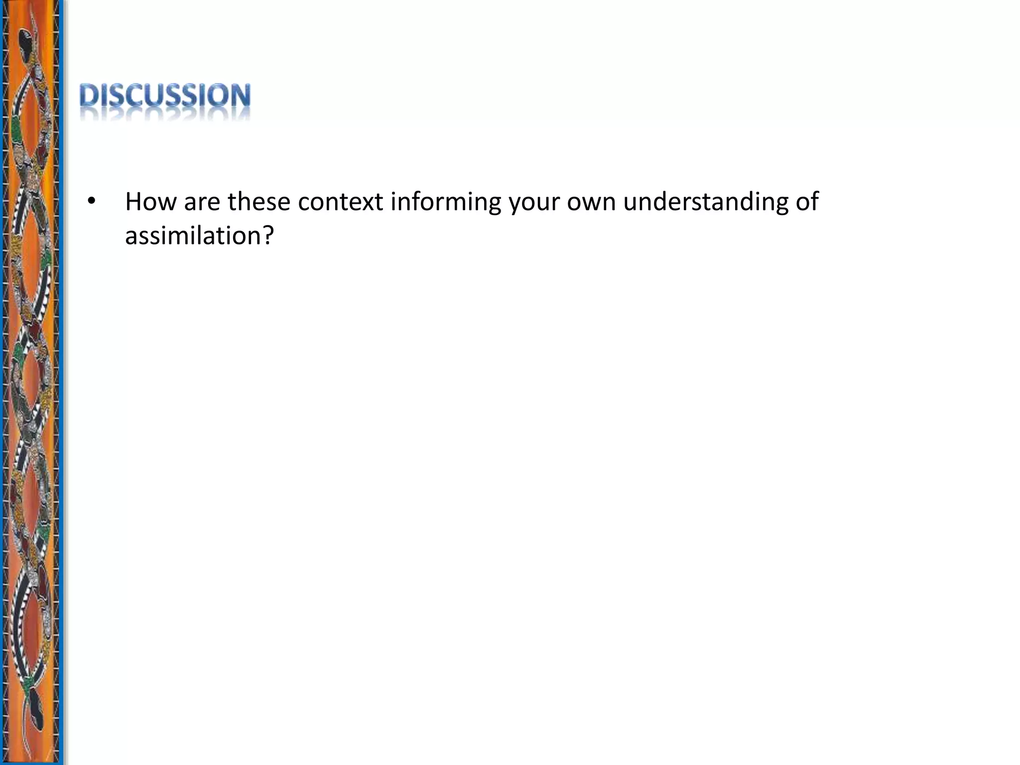 Comparing the policy of Aboriginal Assimilation in Australia, Canada ...