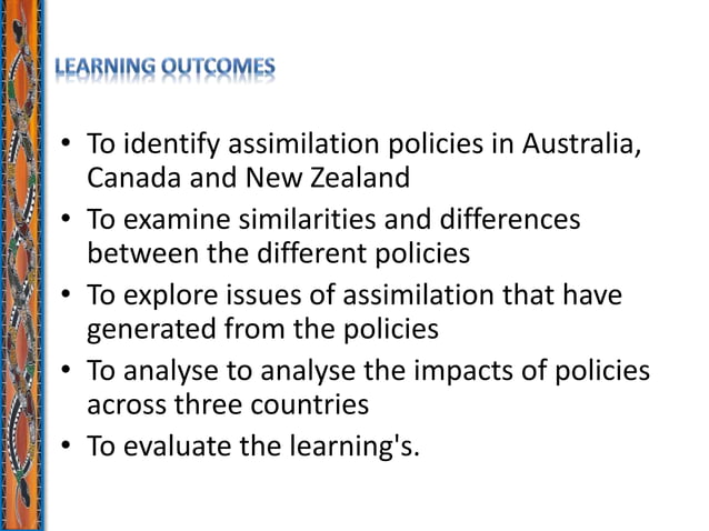 Comparing the policy of Aboriginal Assimilation in Australia, Canada ...