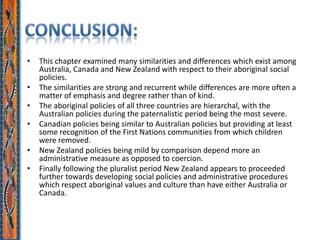 Comparing the policy of Aboriginal Assimilation in Australia, Canada ...