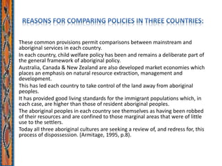 Comparing the policy of Aboriginal Assimilation in Australia, Canada ...