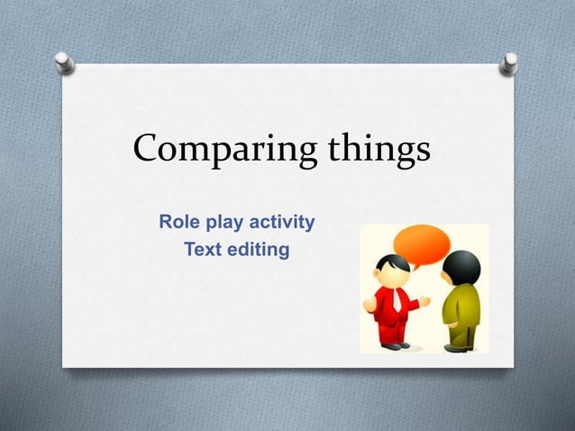 Comparing things | PPTX