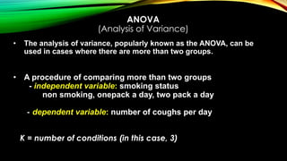 Comparing three or more means (ANOVA) | PPTX
