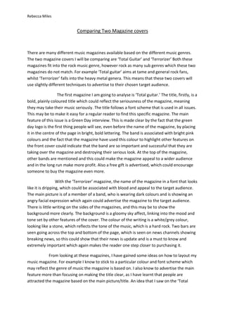 Comparing two magazine covers | DOCX