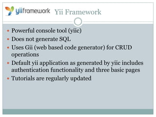 Comparing web frameworks | PPTX