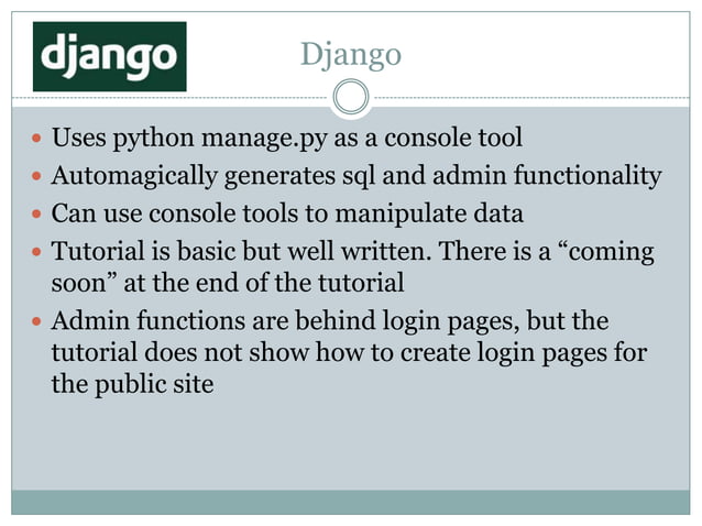 Comparing web frameworks | PPT | Free Download Comparing web frameworks | PPT | Free Download