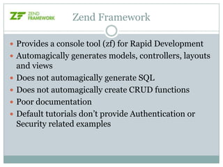 Comparing web frameworks | PPTX