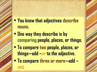 Comparing With Adjectives | PPT