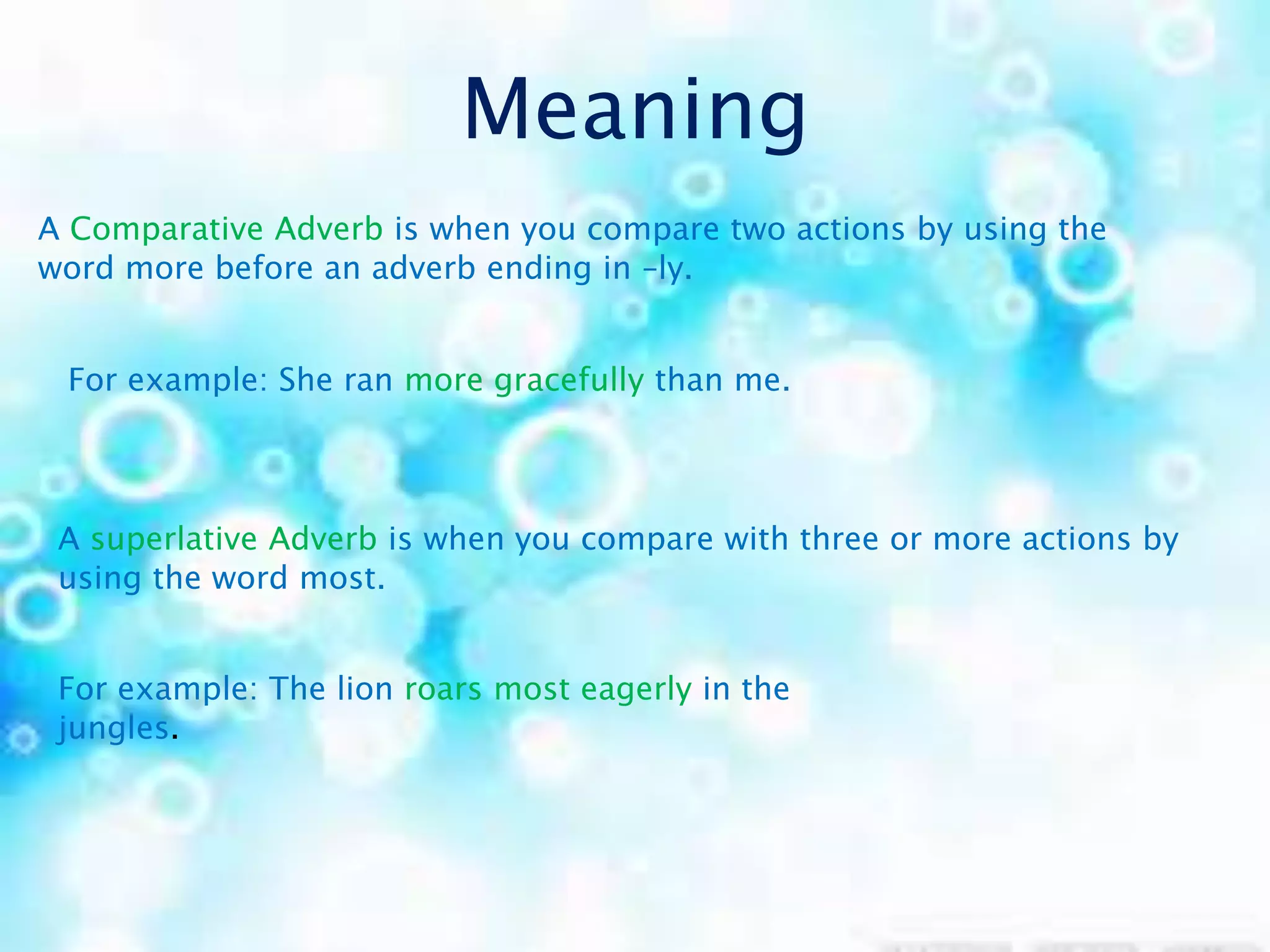 Comparing with adverbs | PPTX