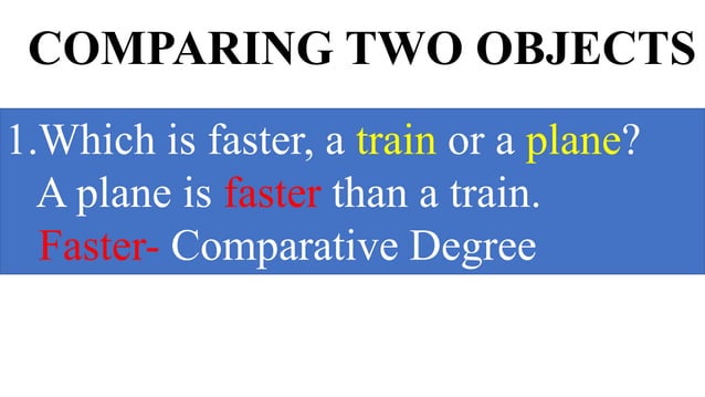 comparing objects 2 | PPT