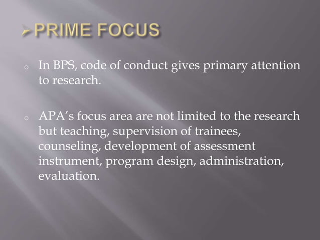 Comparision between bps and apa ethical guidelines 1 | PPTX