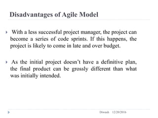Comparision between waterfall model and agile model | PPTX