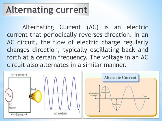 COMPARISION BETWEEN AC & DC CURRENT PPT | PPTX | Physics | Science