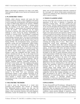 Comparision of different imaging techniques used for chronic wounds | PDF