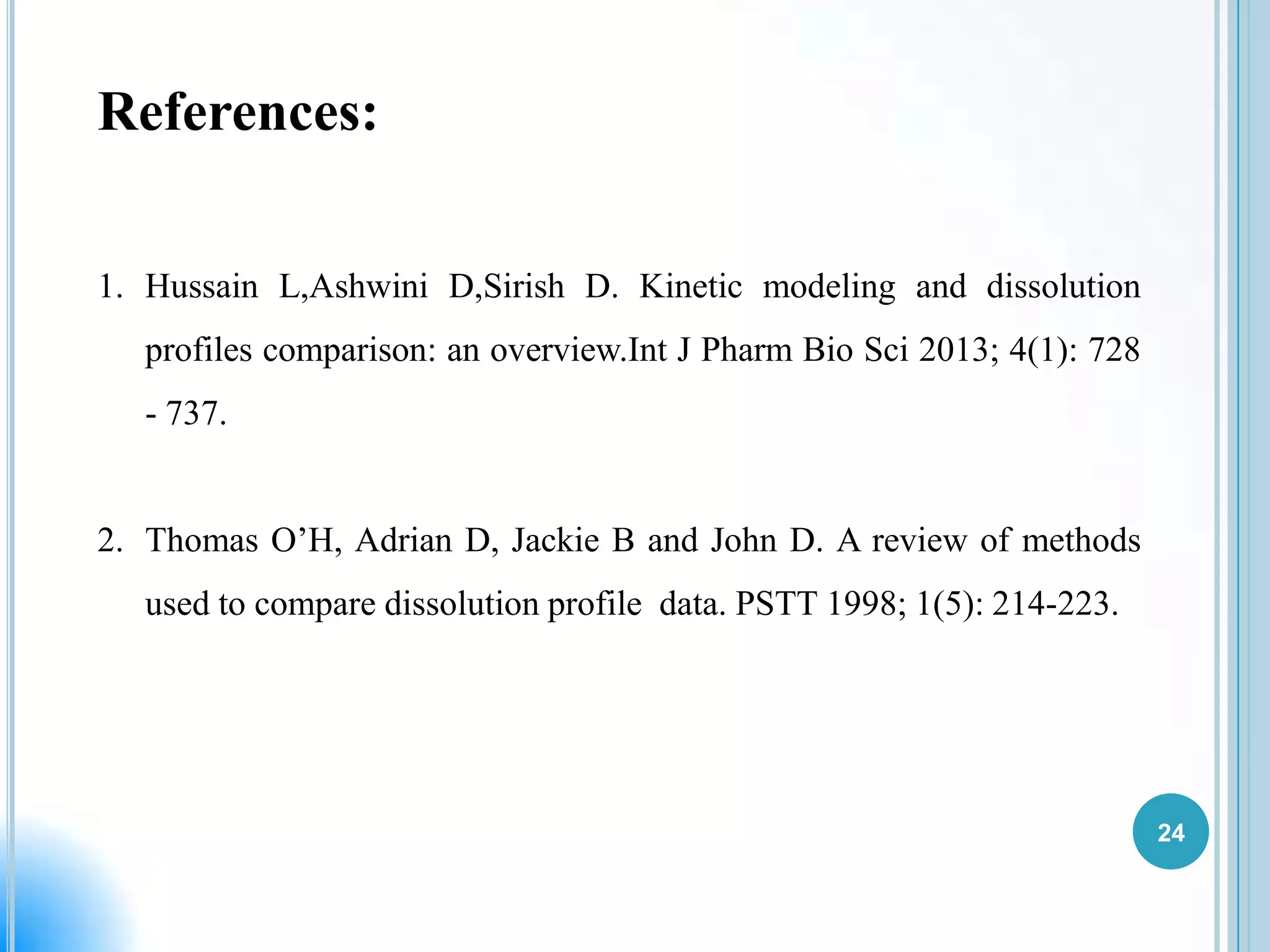 Comparision of dissolution profile | PPTX