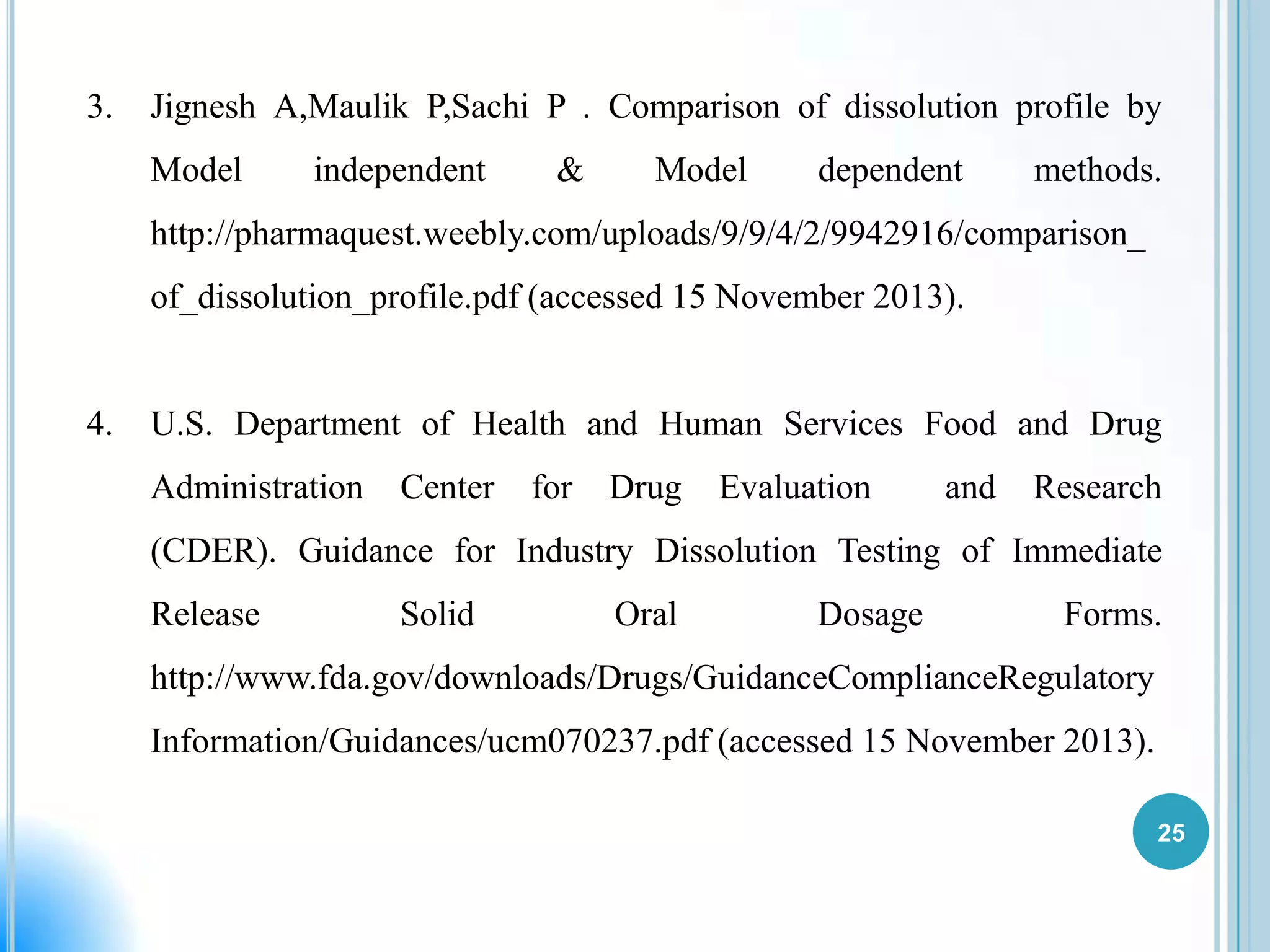 Comparision of dissolution profile | PPTX