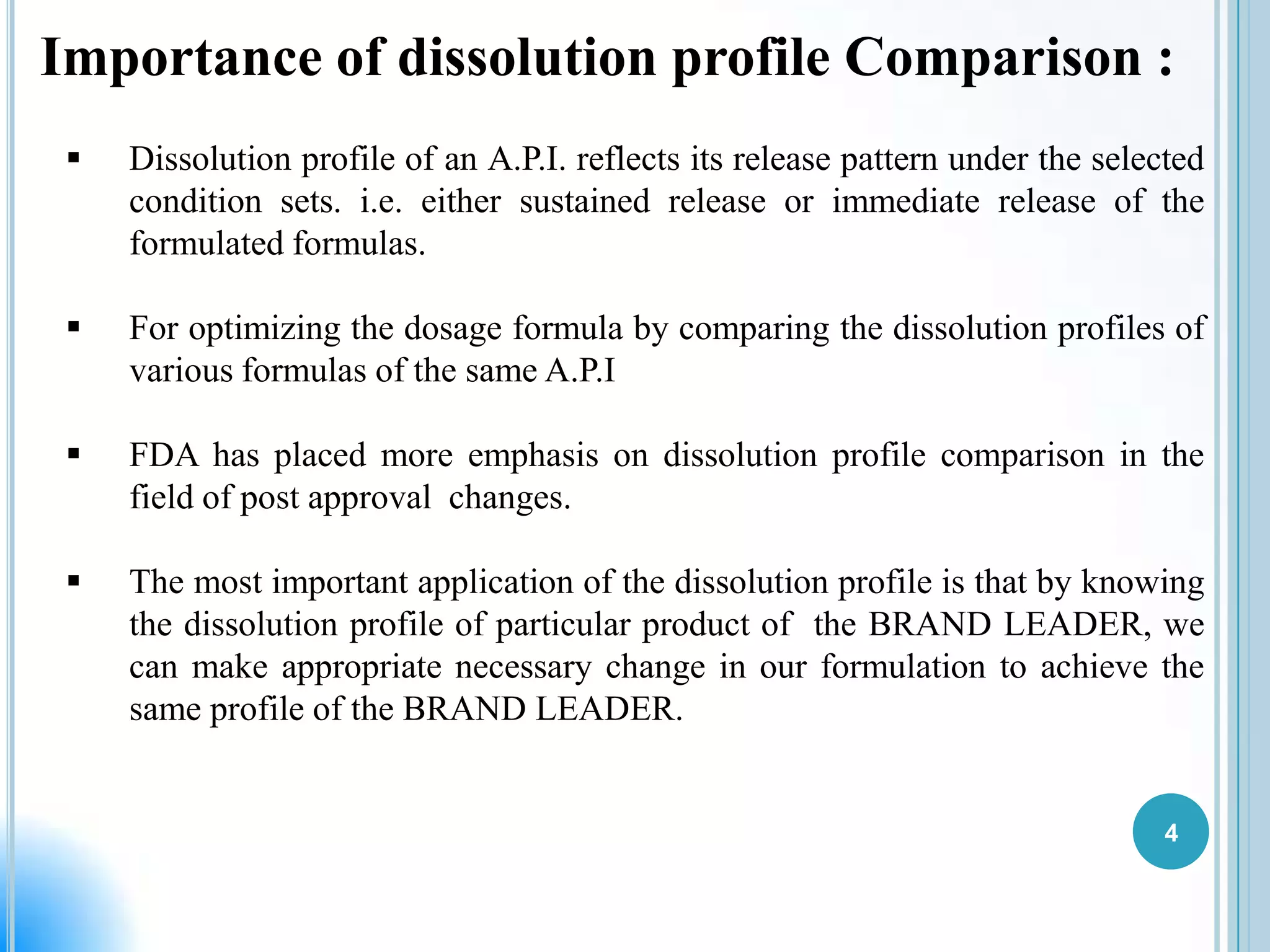 Comparision of dissolution profile | PPTX