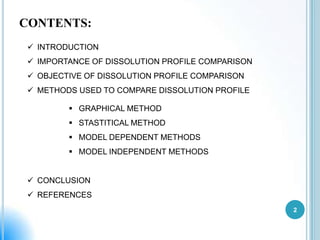 Comparision of dissolution profile | PPTX