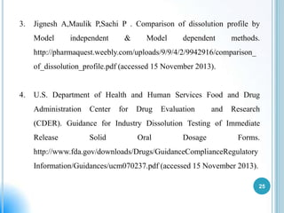 Comparision of dissolution profile | PPTX