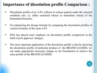 Comparision of dissolution profile | PPTX