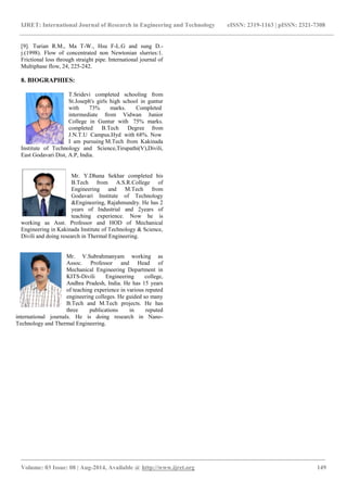 Comparision of flow analysis through a different geometry of flowmeters using fluent software ...