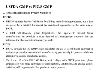 Comparision of GMP of USFDA with EMEA, WHO and PIC.pptx