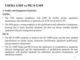Comparision of GMP of USFDA with EMEA, WHO and PIC.pptx